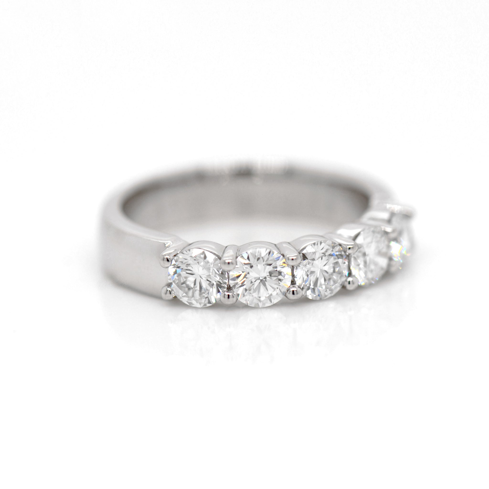 Platinum 5-Stone Lab-Grown Diamond Ring - Judith Arnell Jewelers