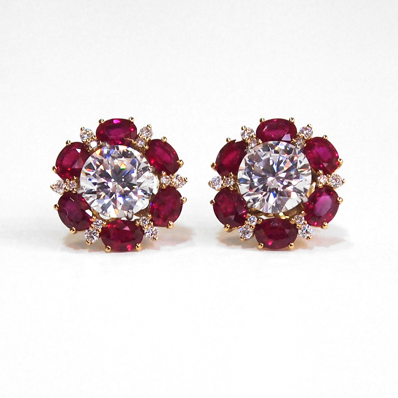 18K Yellow Gold Ruby Diamond Jackets Earring | Judith Arnell - Judith ...