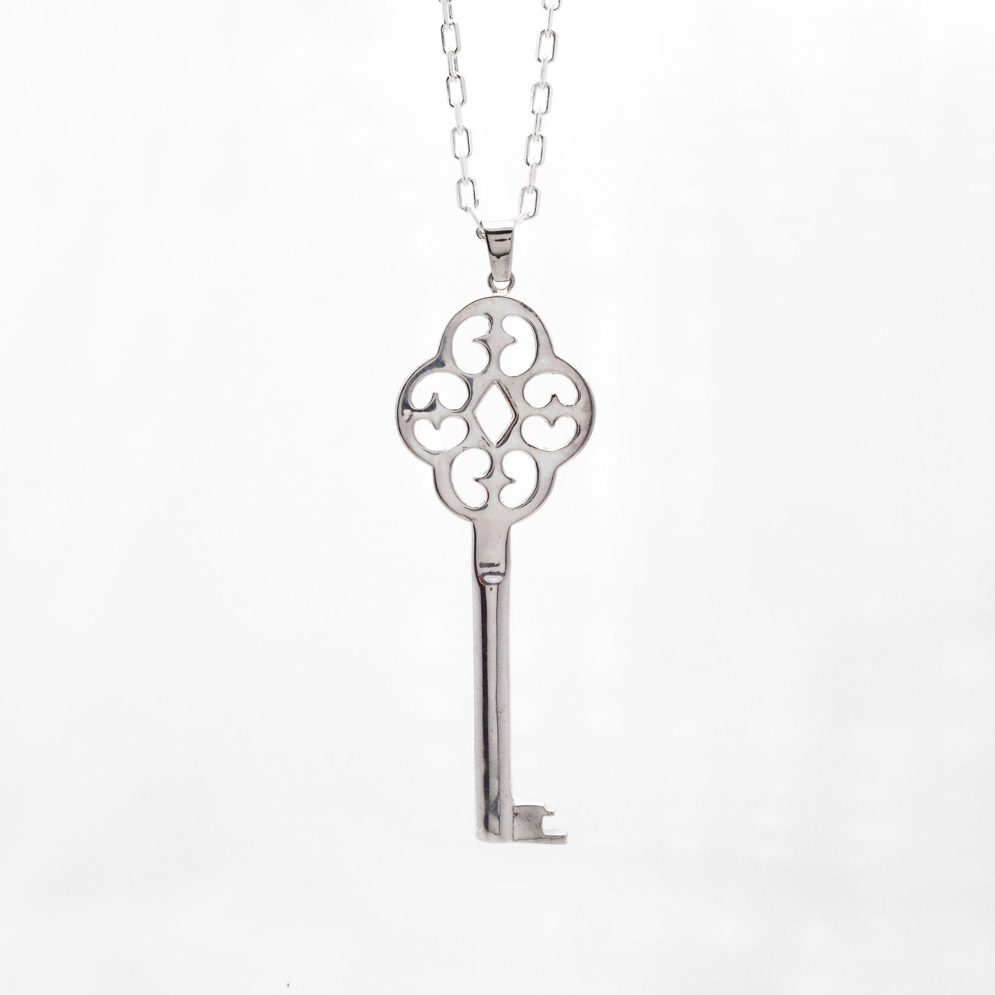 Sterling Silver Key Necklace - Judith Arnell Jewelers